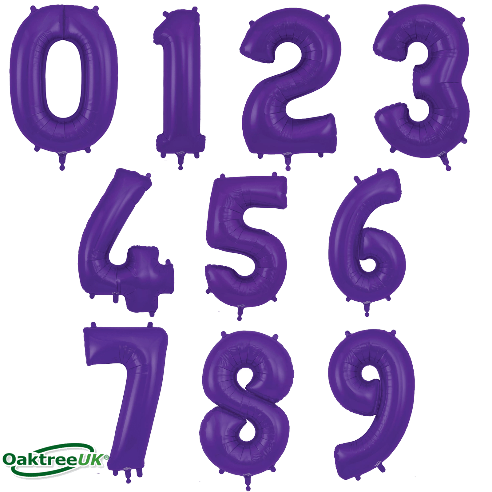 Purple Number Balloon - Roaring Partyz
